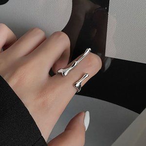 Jewelry | 925 Sterling Silver Drip Ring Geometric Ring Abstract Ring ...